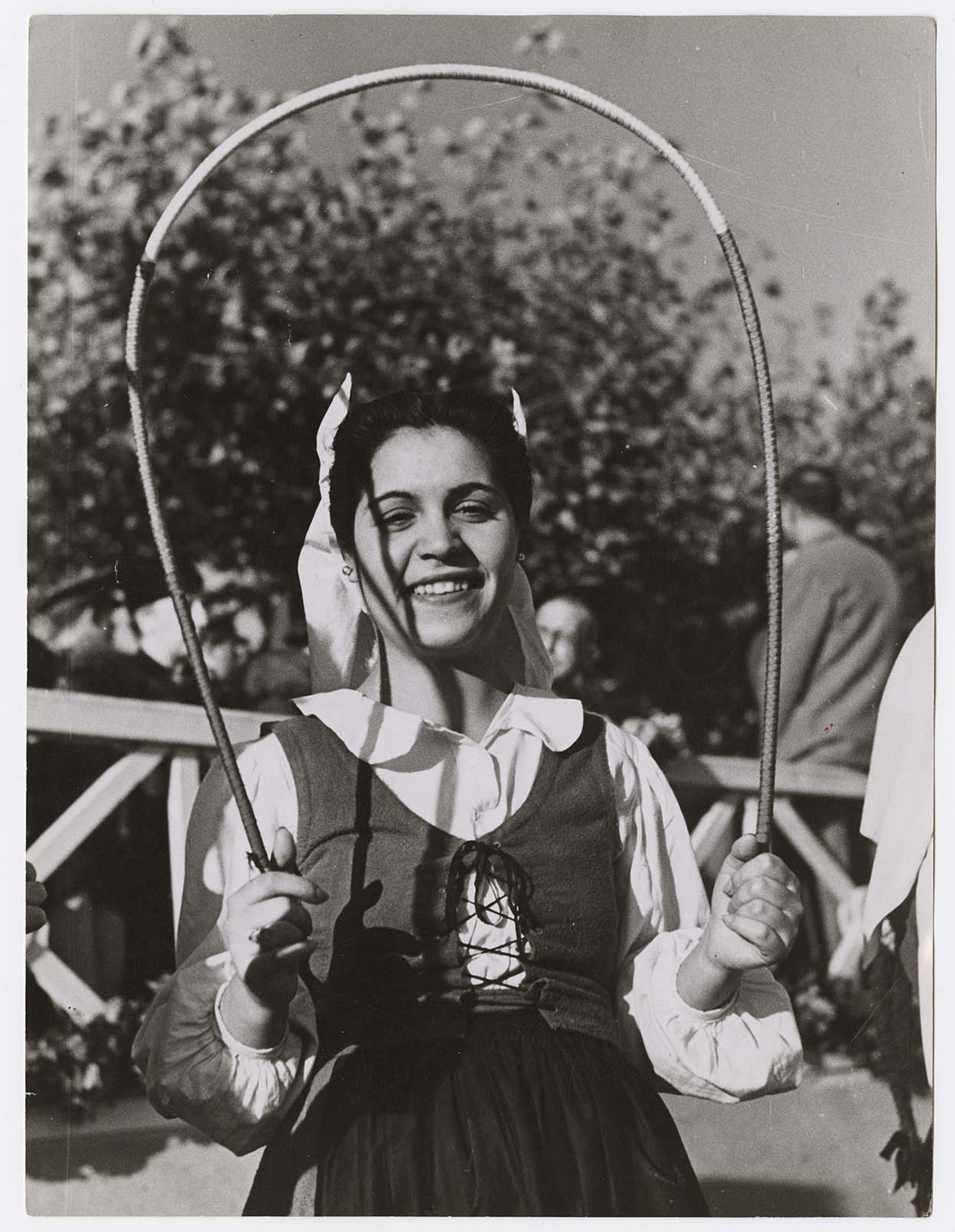 [Girl wearing traditional Catalonian outfit at farewell parade for the ...