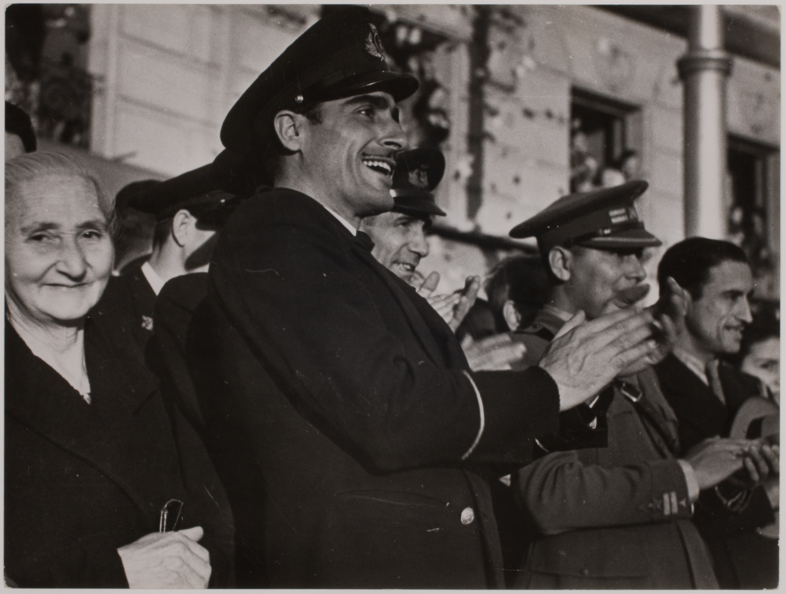 [Spanish pilot applauding at farewell parade for the International ...
