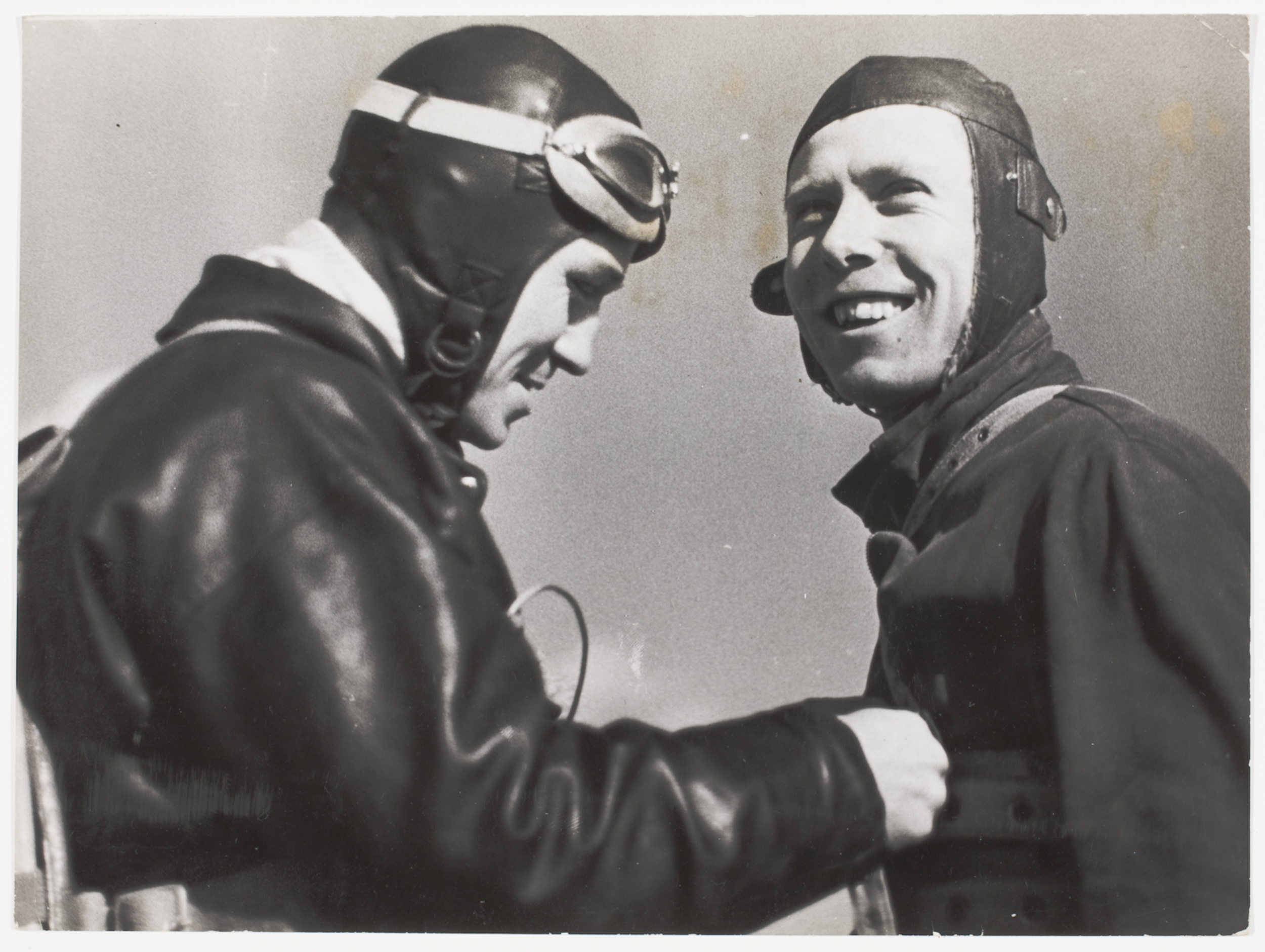 [Two men in flight gear, Parachute school, Paris] | International ...