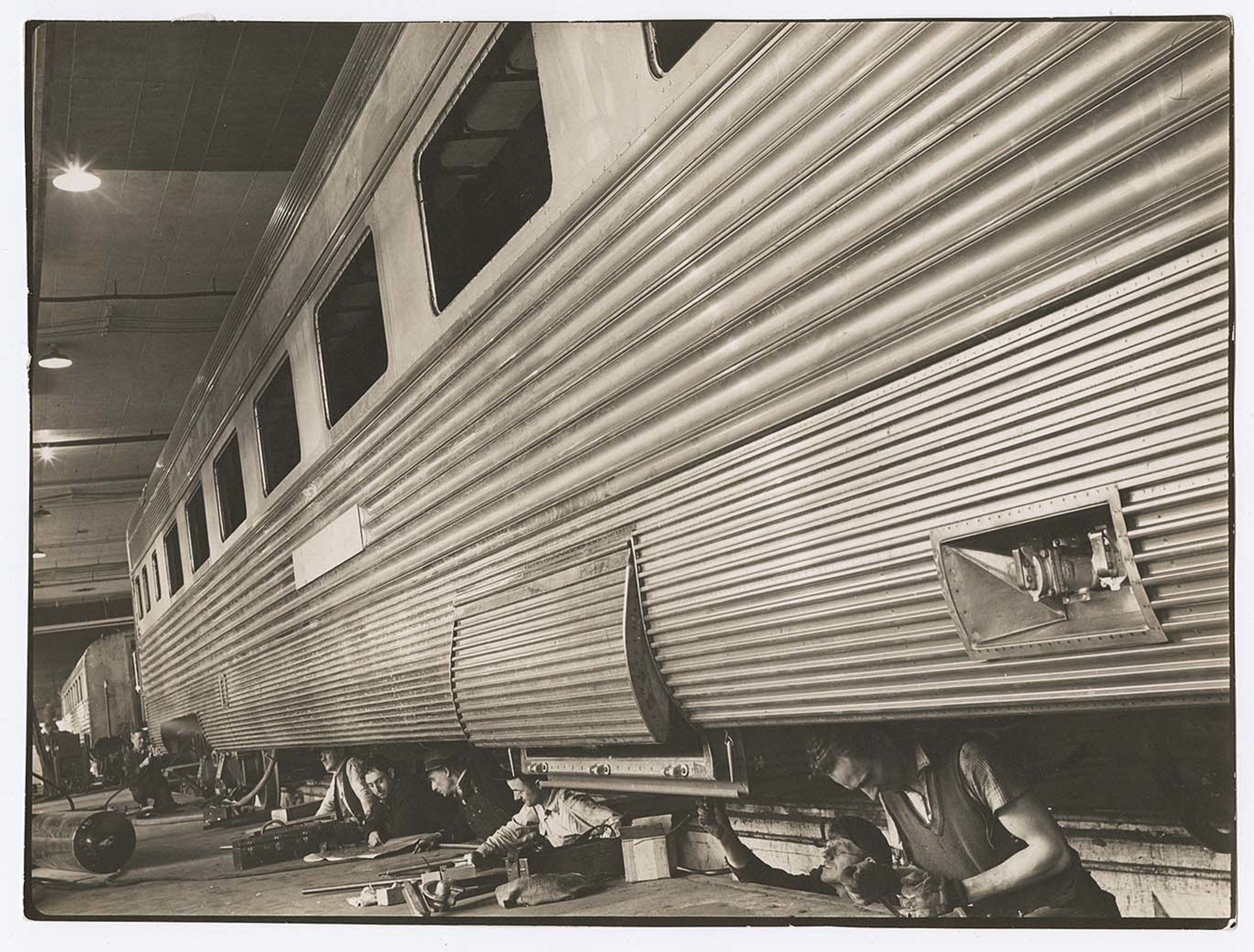 Streamlined car practically completed for this Pennsylvania Railroad ...