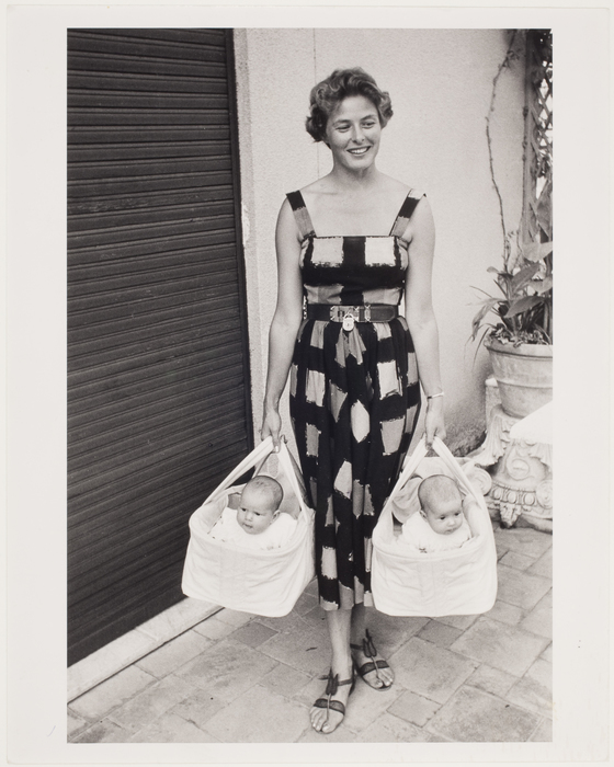 [Ingrid Bergman with her baby twins, Rome] | International Center of ...