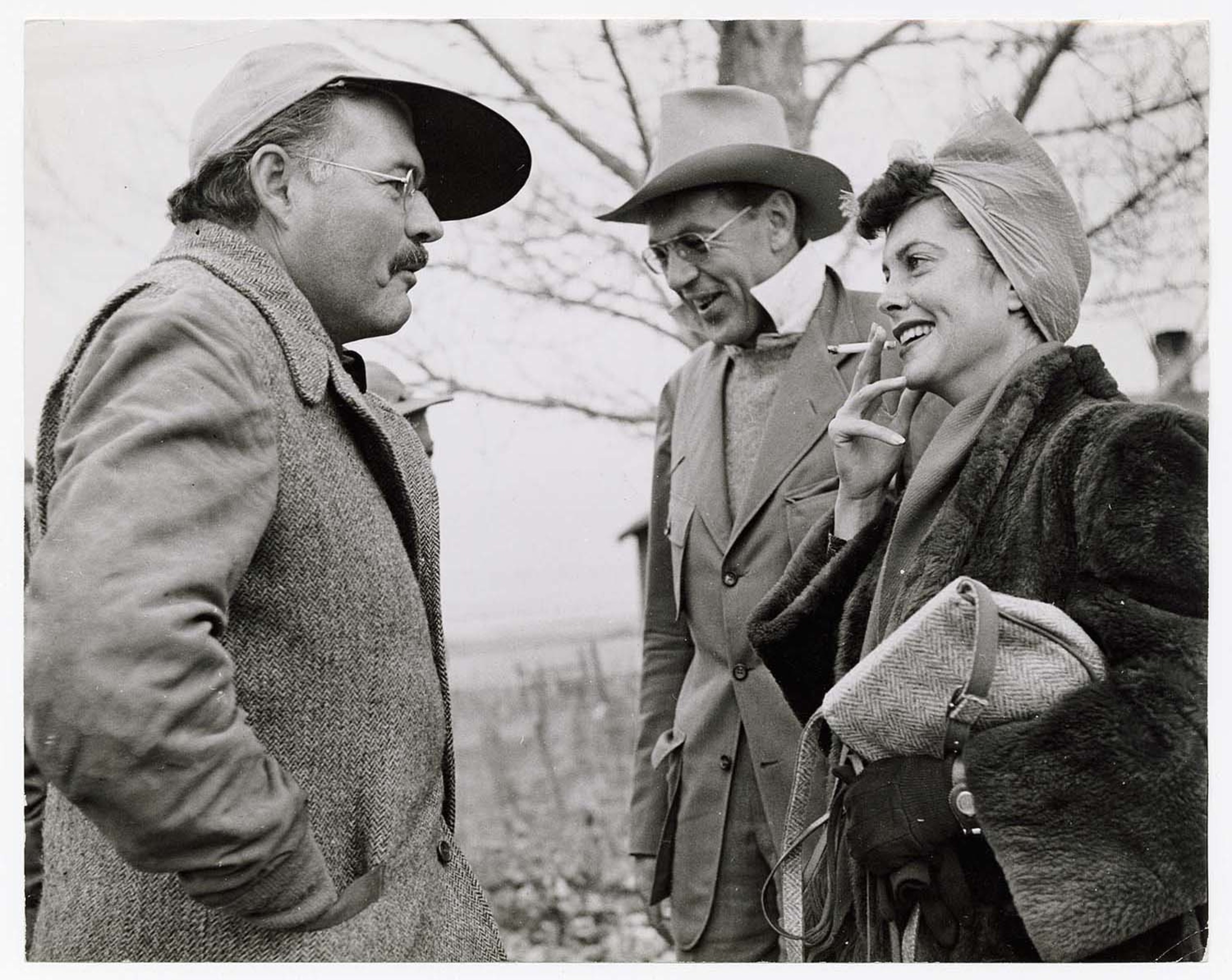 [Ernest Hemingway, Gary Cooper, and Veronica Cooper, Sun Valley, Idaho ...