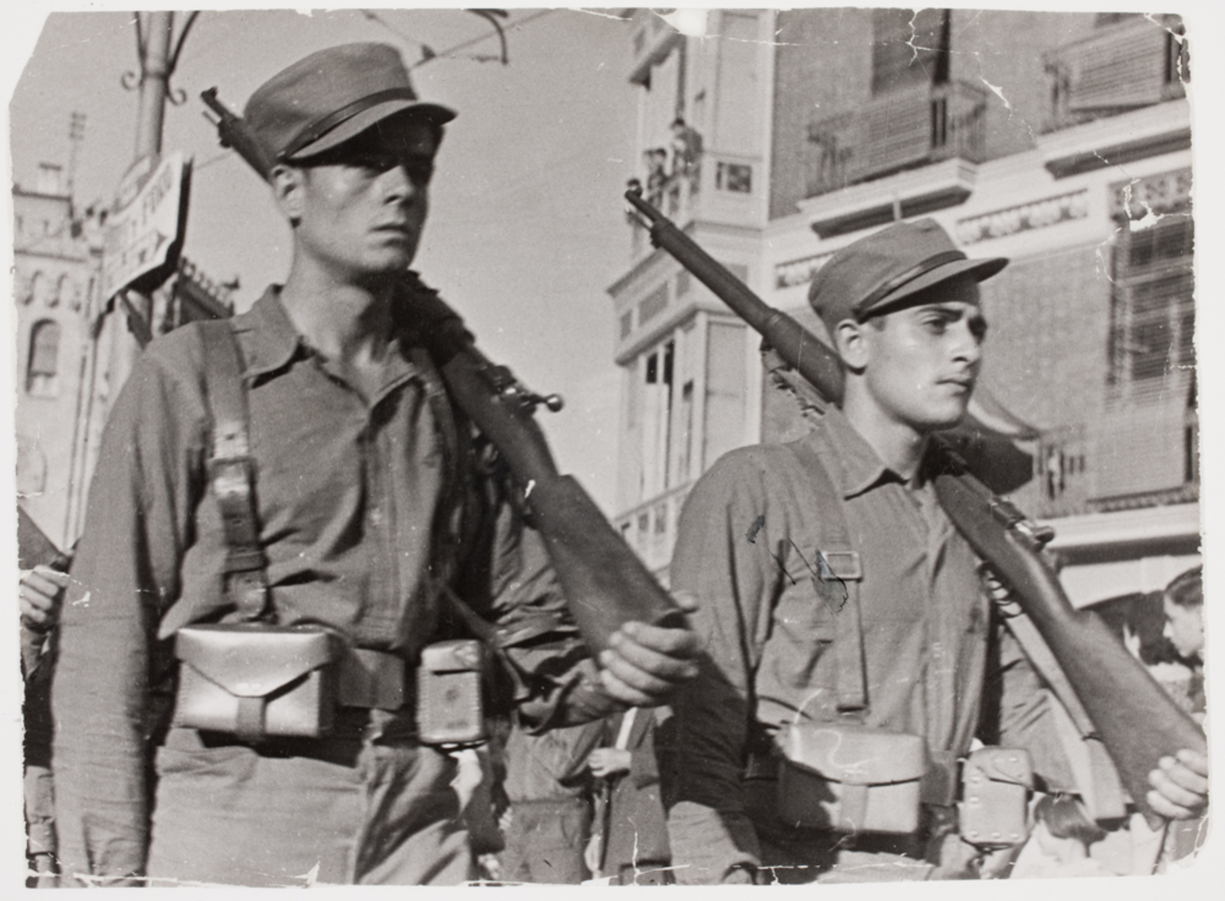 [Two Republican soldiers during the funeral for General Lukacs ...