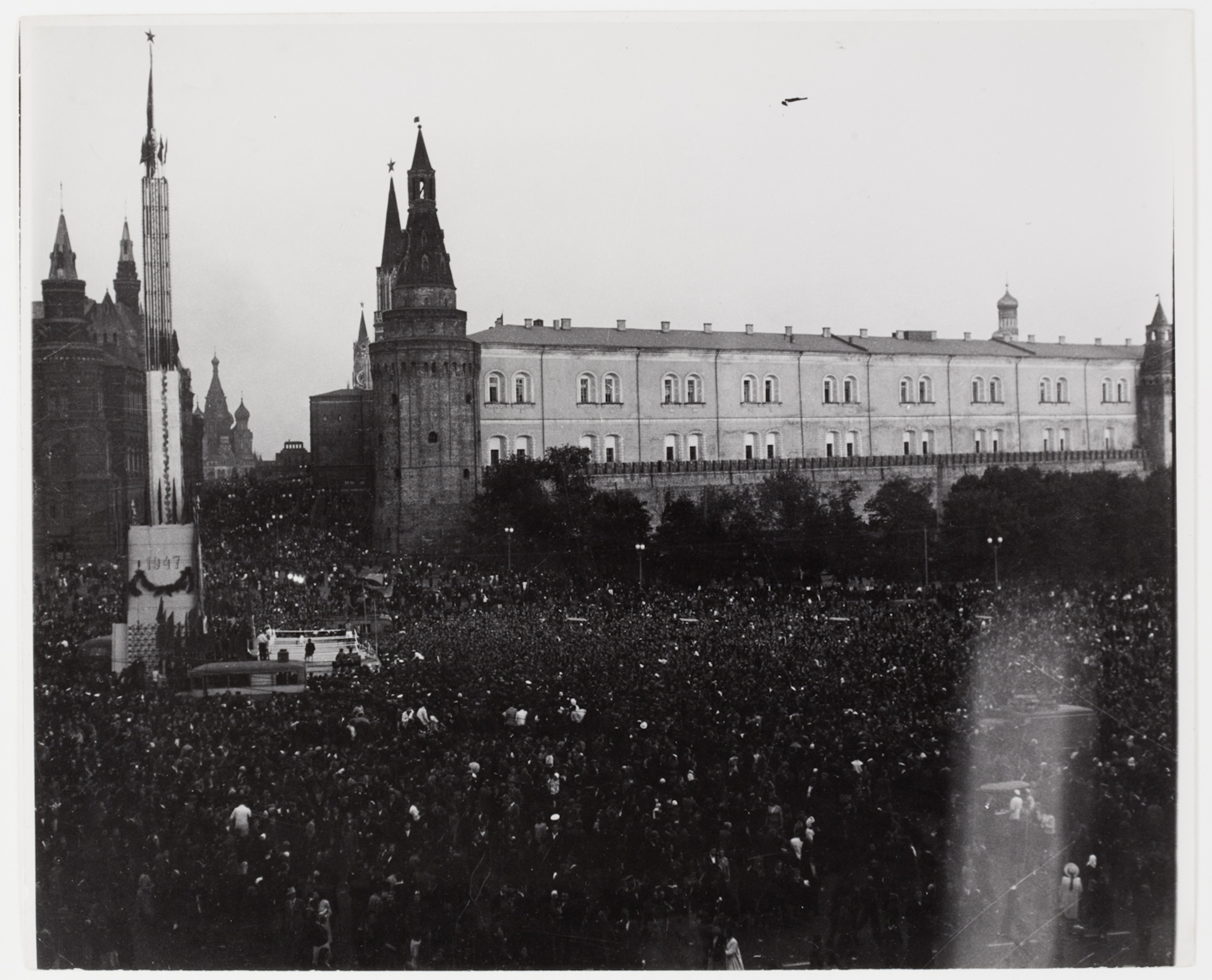 [View of the crowd and festivities near Red Square during Moscow's ...