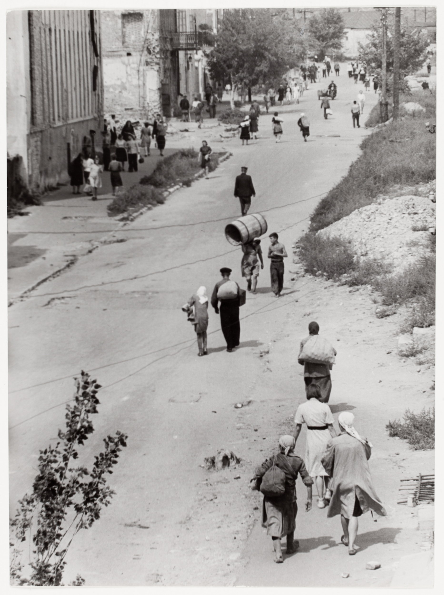 [People walking down a road, Stalingrad, USSR] | International Center ...
