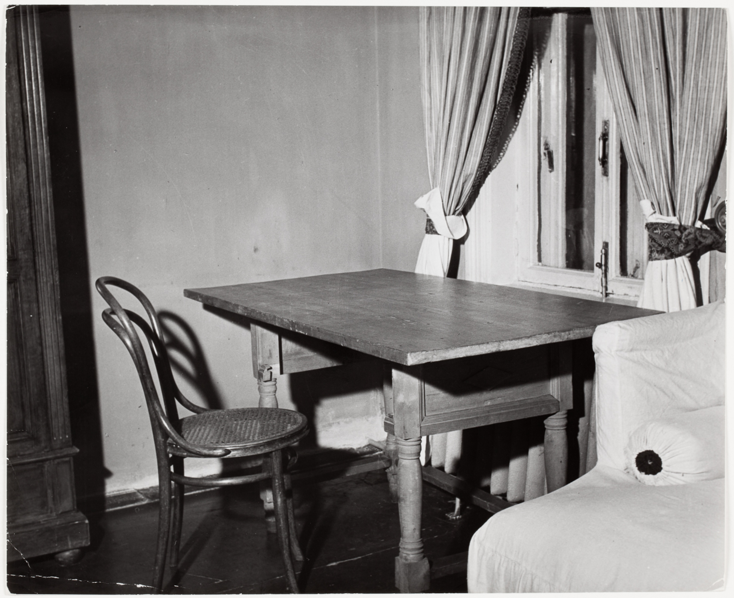 [A desk, a Thonet chair and furniture in Stalin's house, Gori, Georgian ...