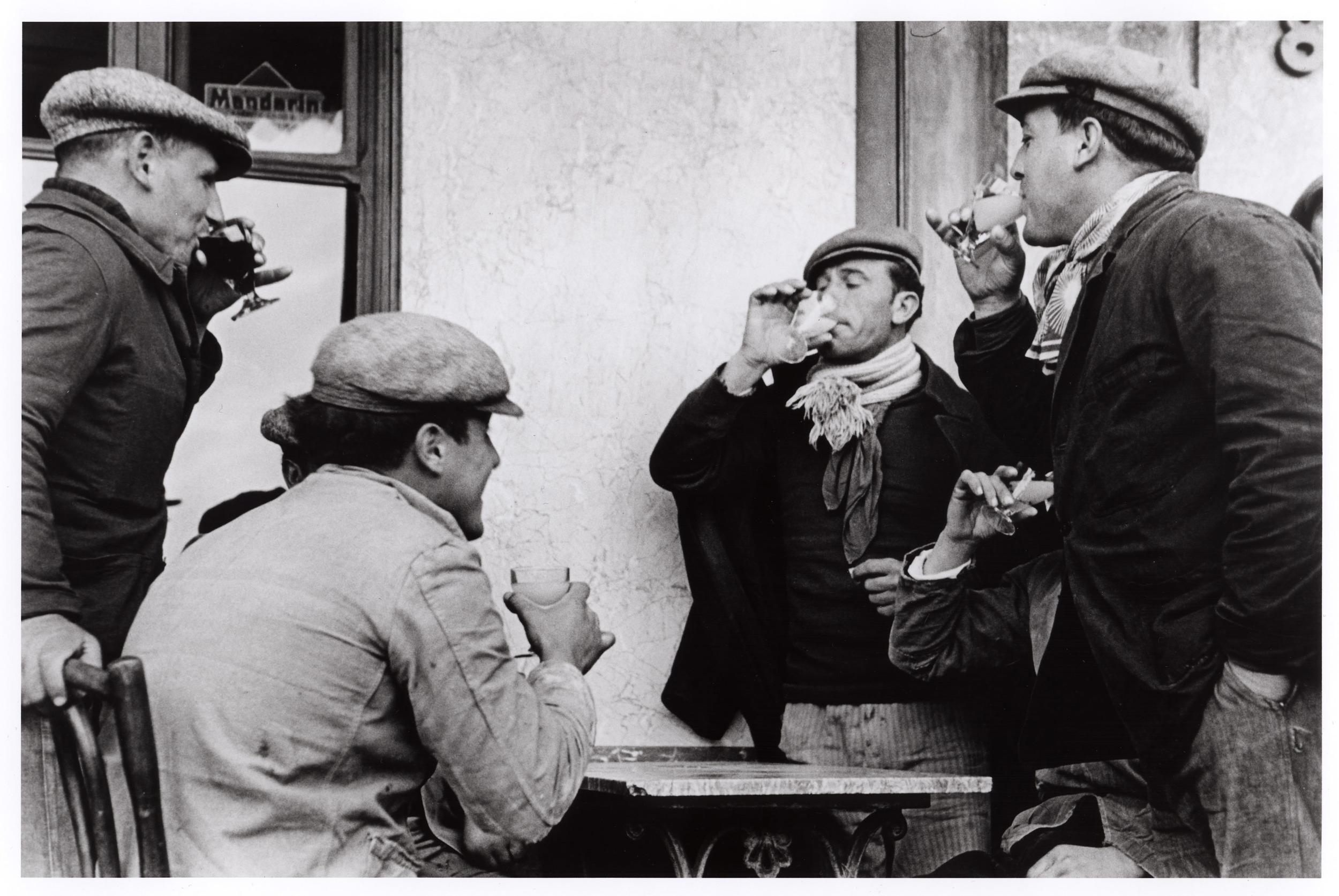 [Men drinking outside a bar, Marseilles, France] | International Center ...