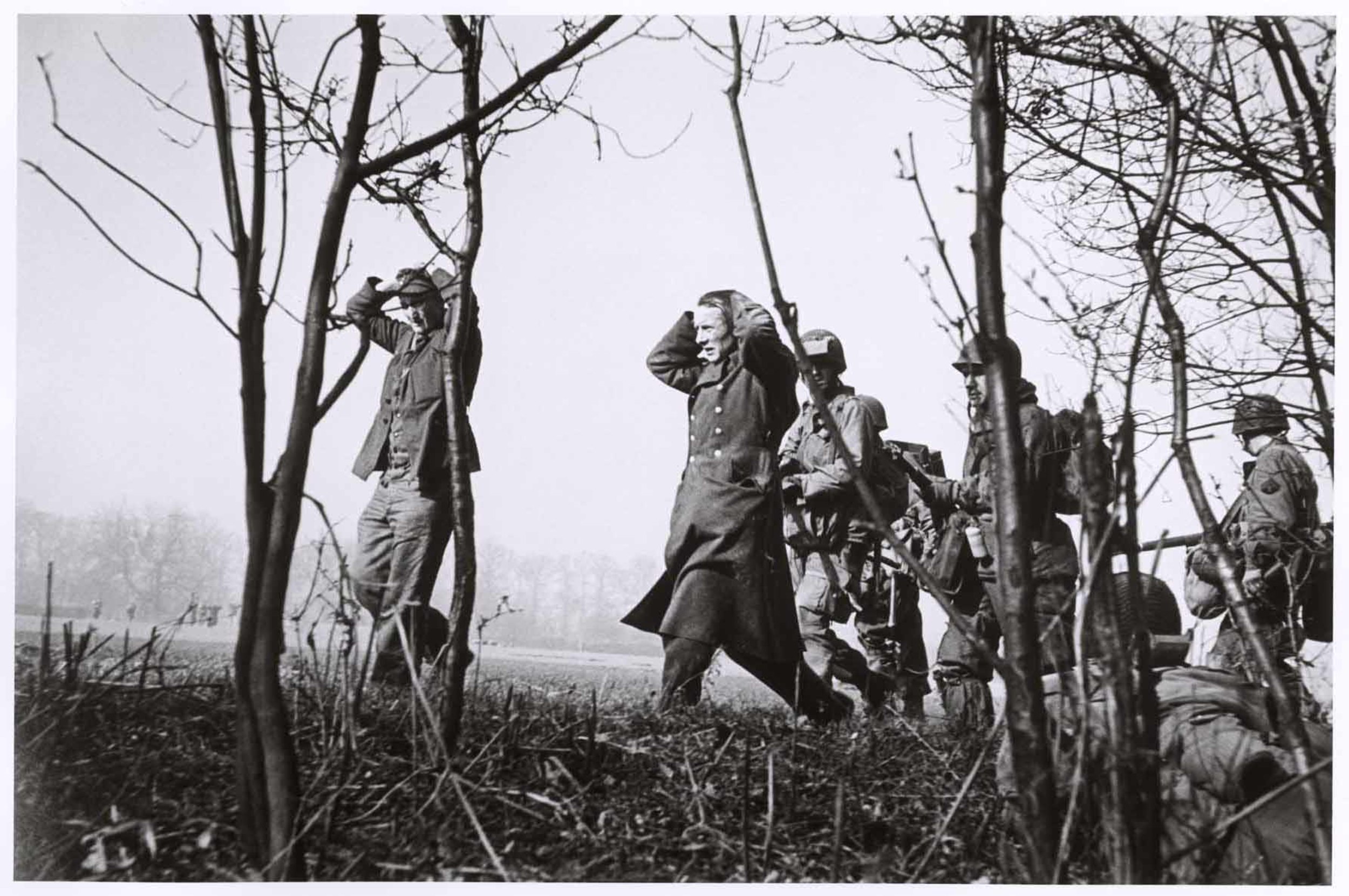[German soldiers captured by American forces, near Wesel, Germany ...