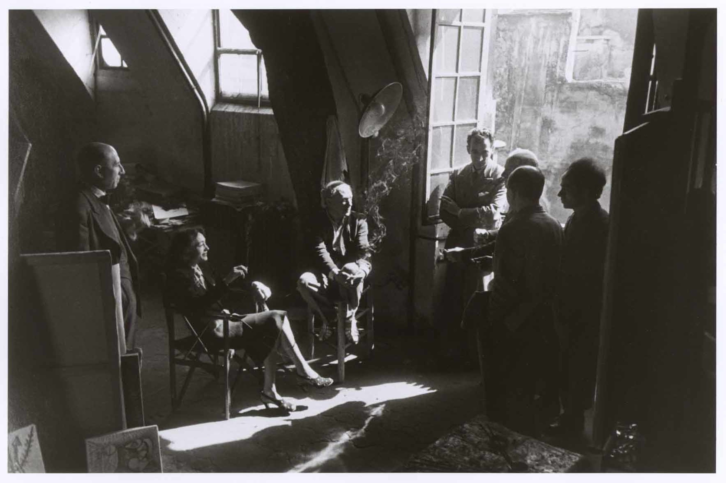 [Pablo Picasso and friends, including Nusch Eluard (far left), in his ...