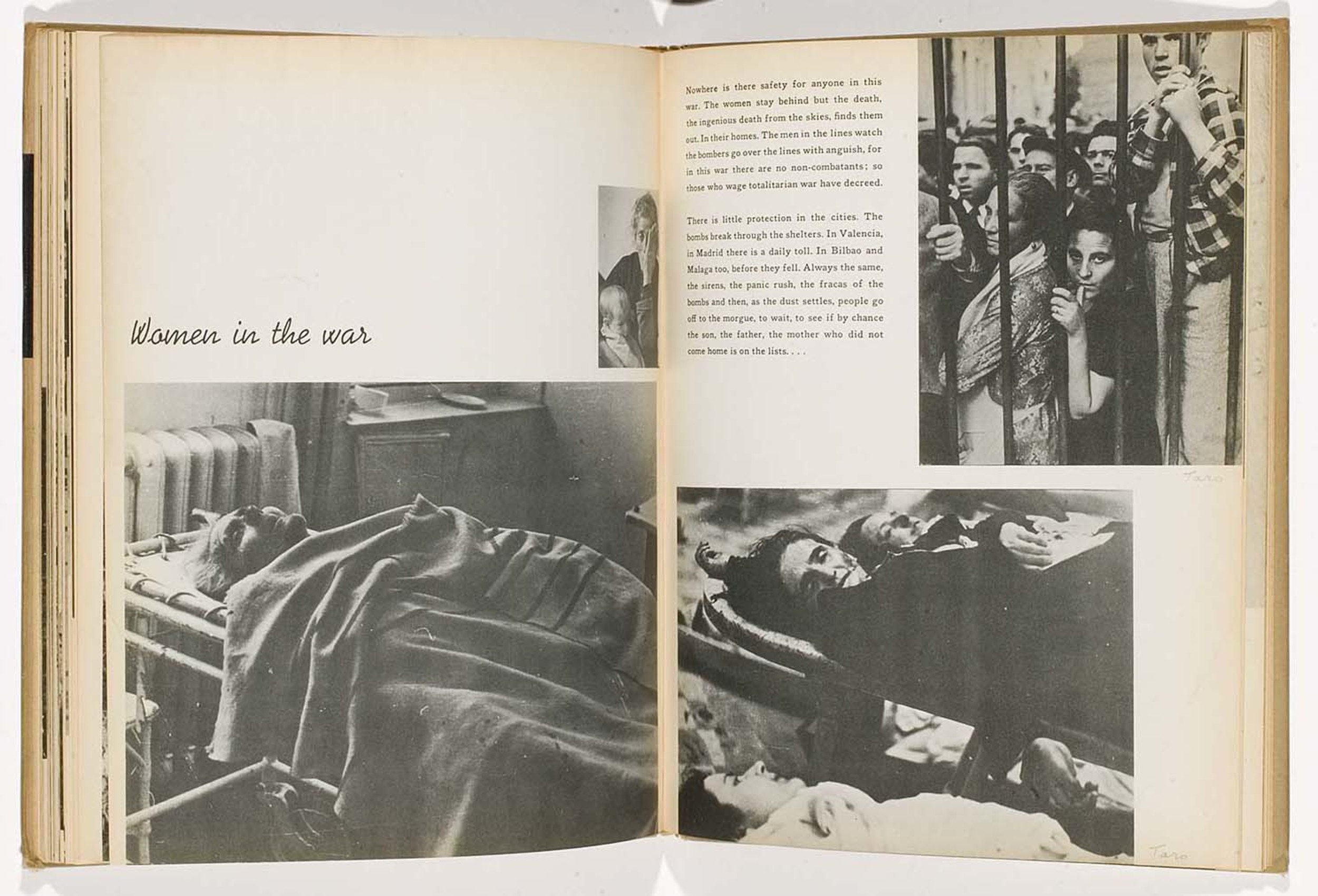 [Corpses in the morgue after the bombing, Valencia, Spain ...