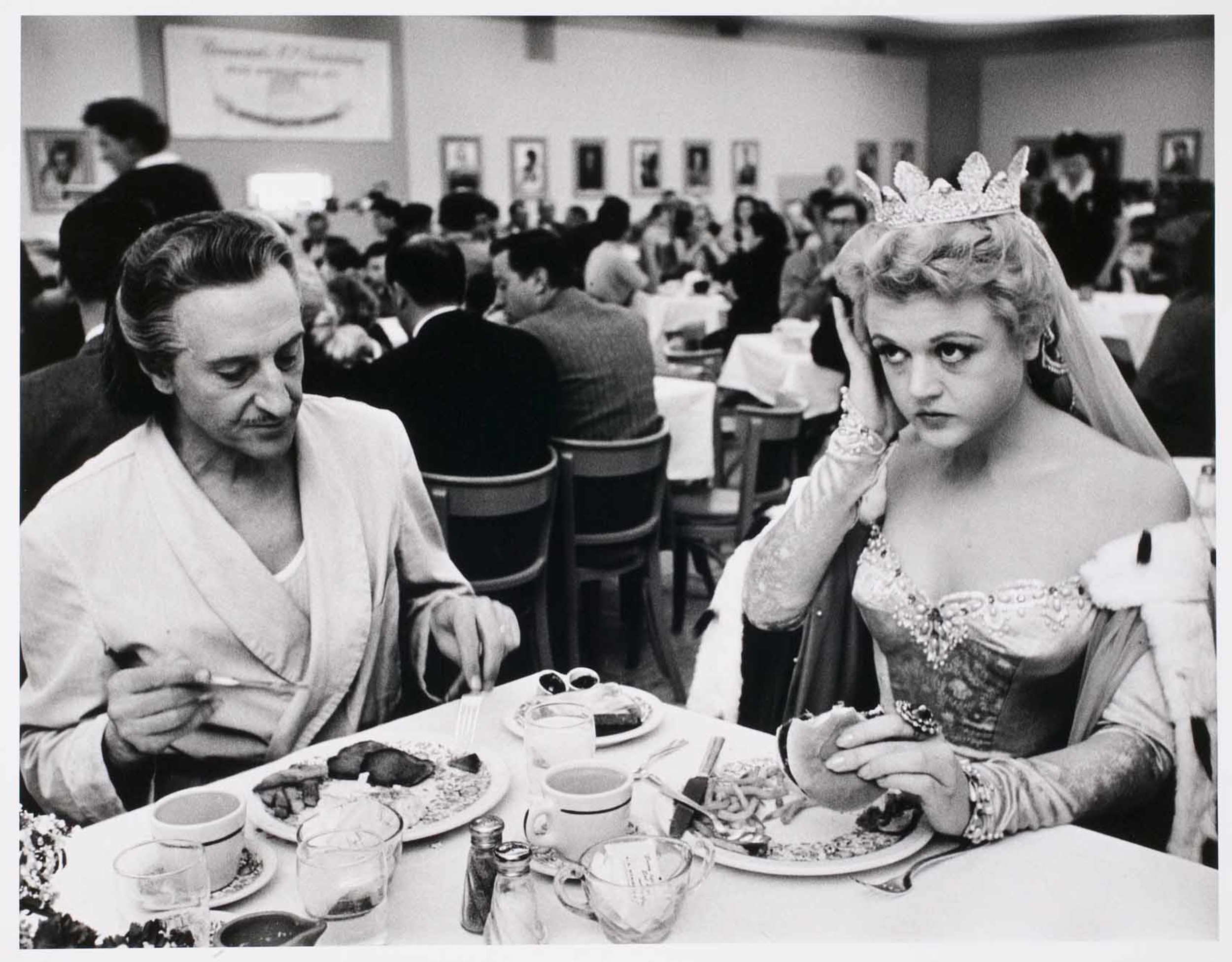 Basil Rathbone and Angela Lansbury in Paramount's commissary while ...