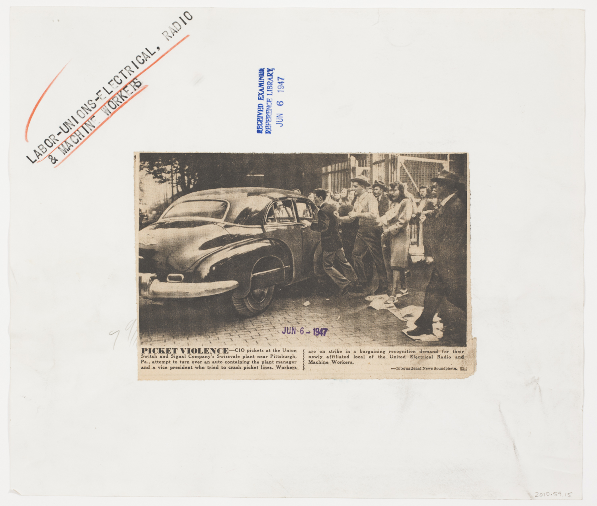 Picket Violence - CIO Pickets at the Union Switch and Signal Company's ...