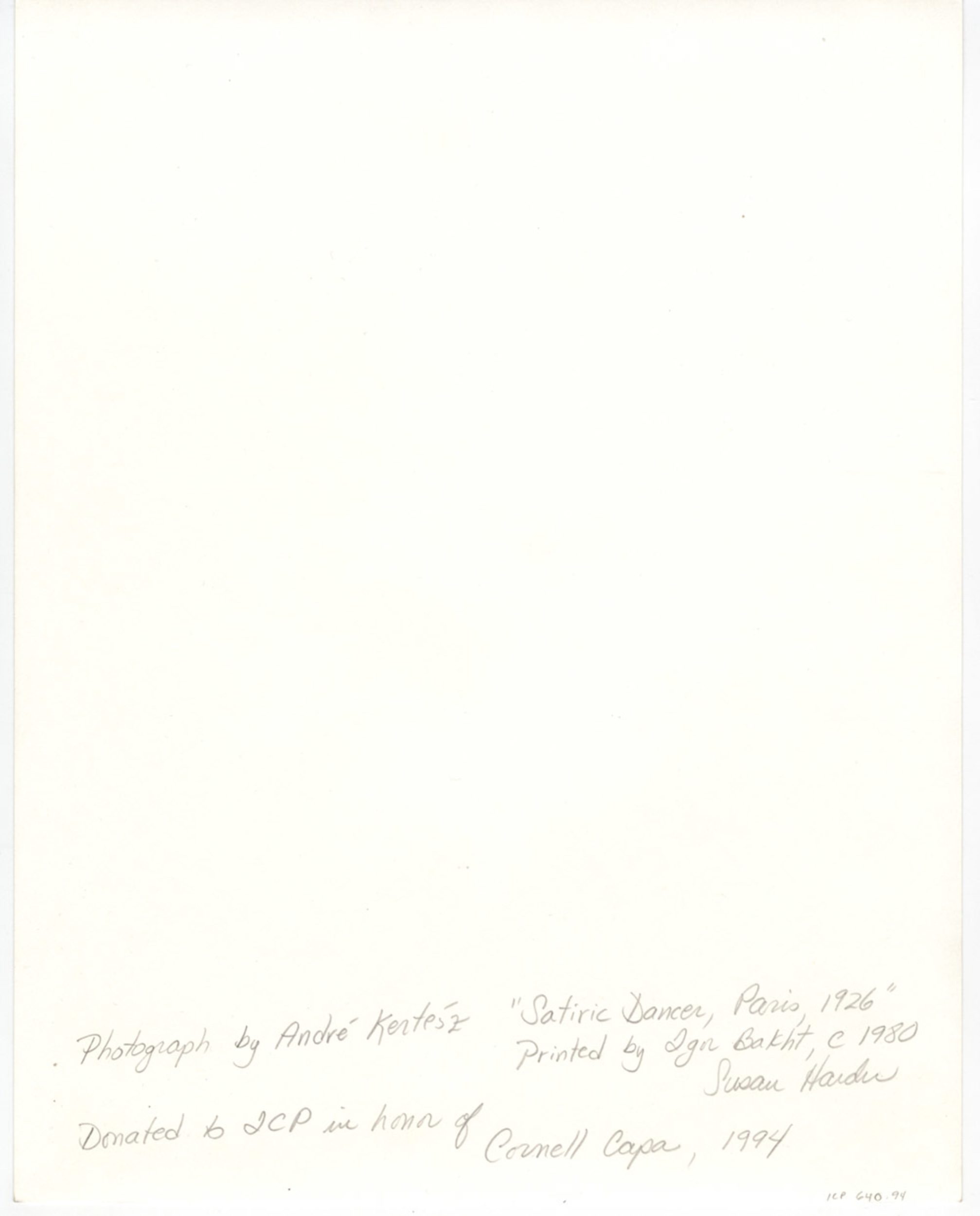 Satiric Dancer, Paris | International Center of Photography