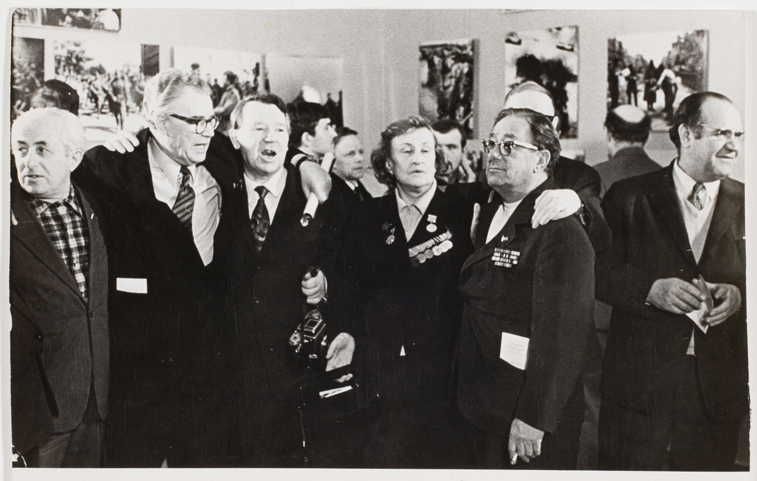 [Self portrait with group of men] | International Center of Photography