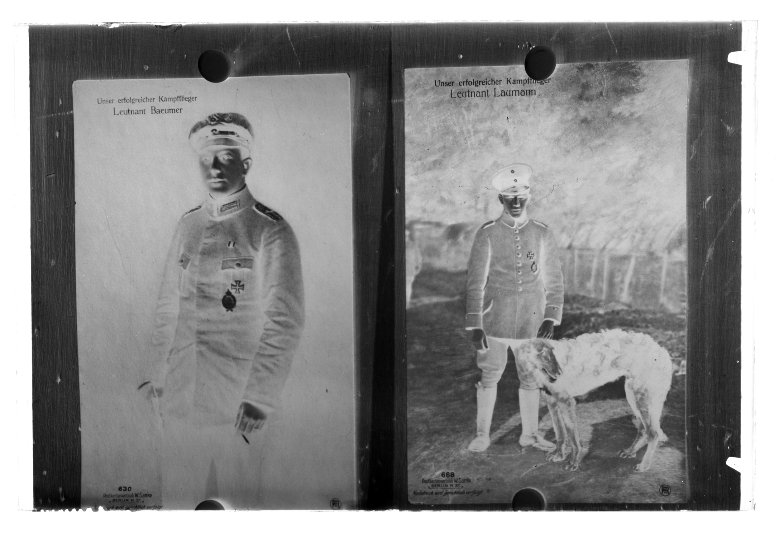 [Sanke postcards of Paul Bäumer and Arthur Laumann] | International ...