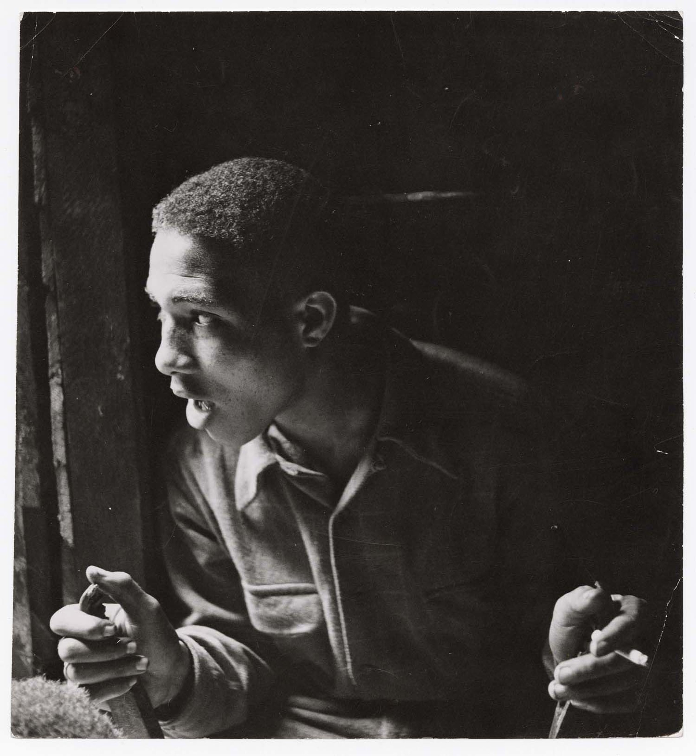 [Harlem gang leader Red Jackson of the Midtowners, looking left ...