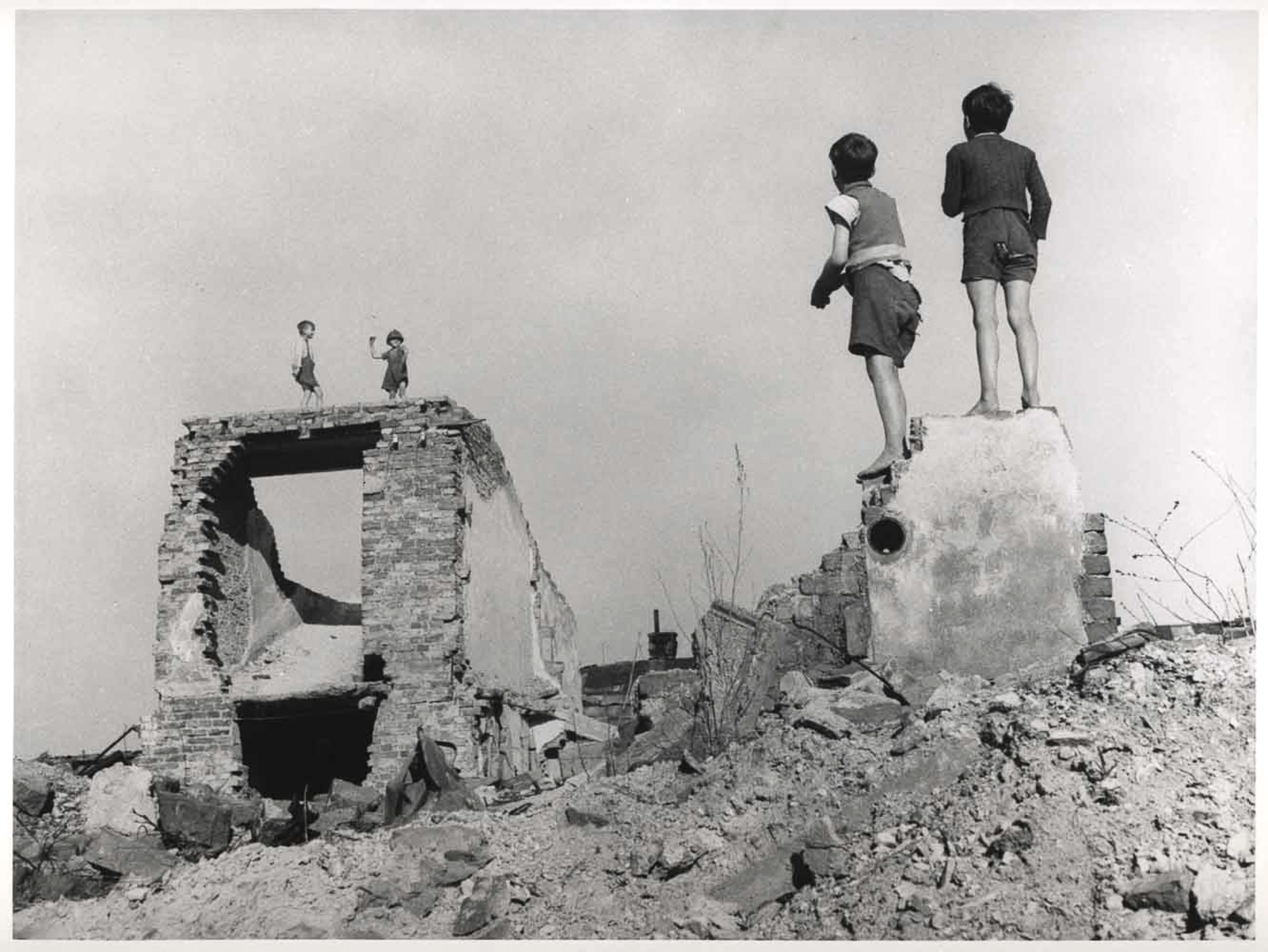 [Children play in the bombed out buildings, Vienna, Austria ...