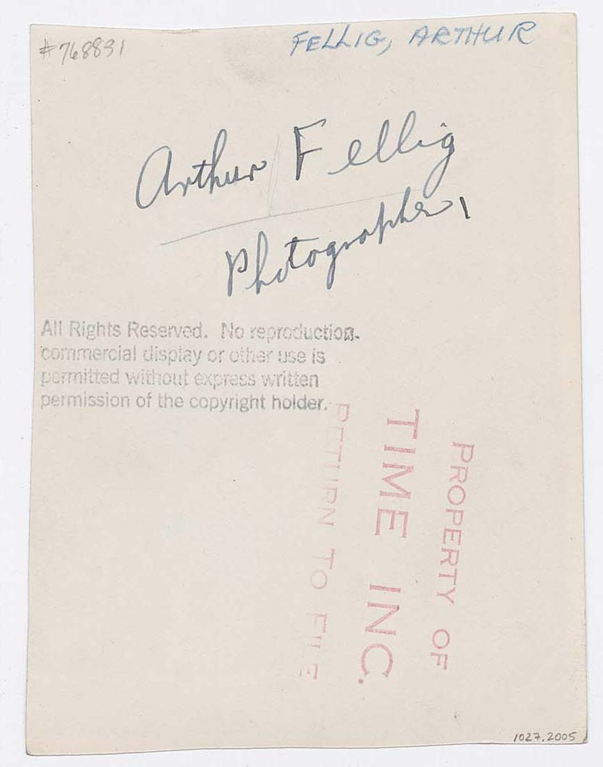 Arthur Fellig, Photographer | International Center of Photography