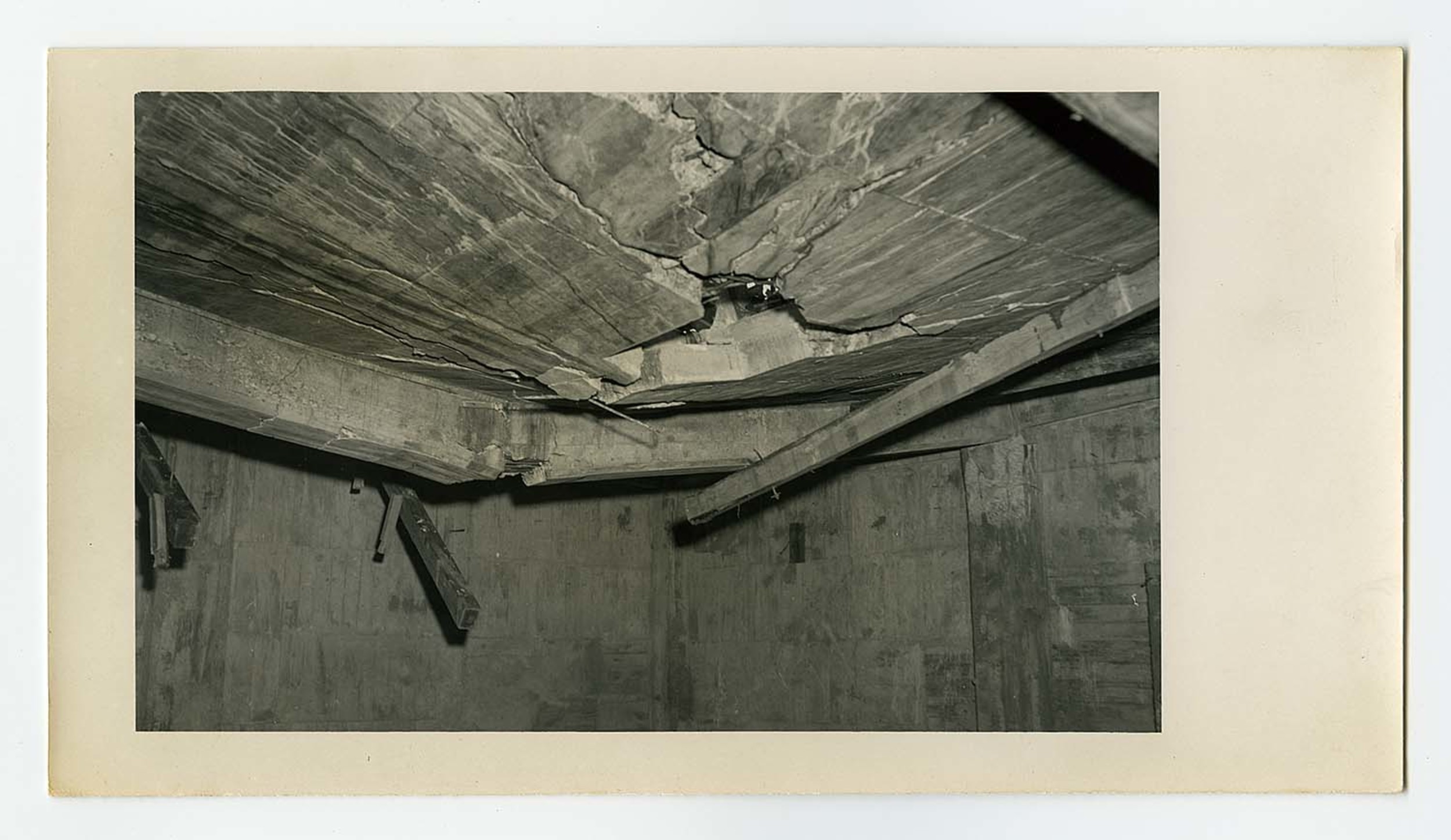 Showing Damage/Interior showing detail of damage to building 67 ...