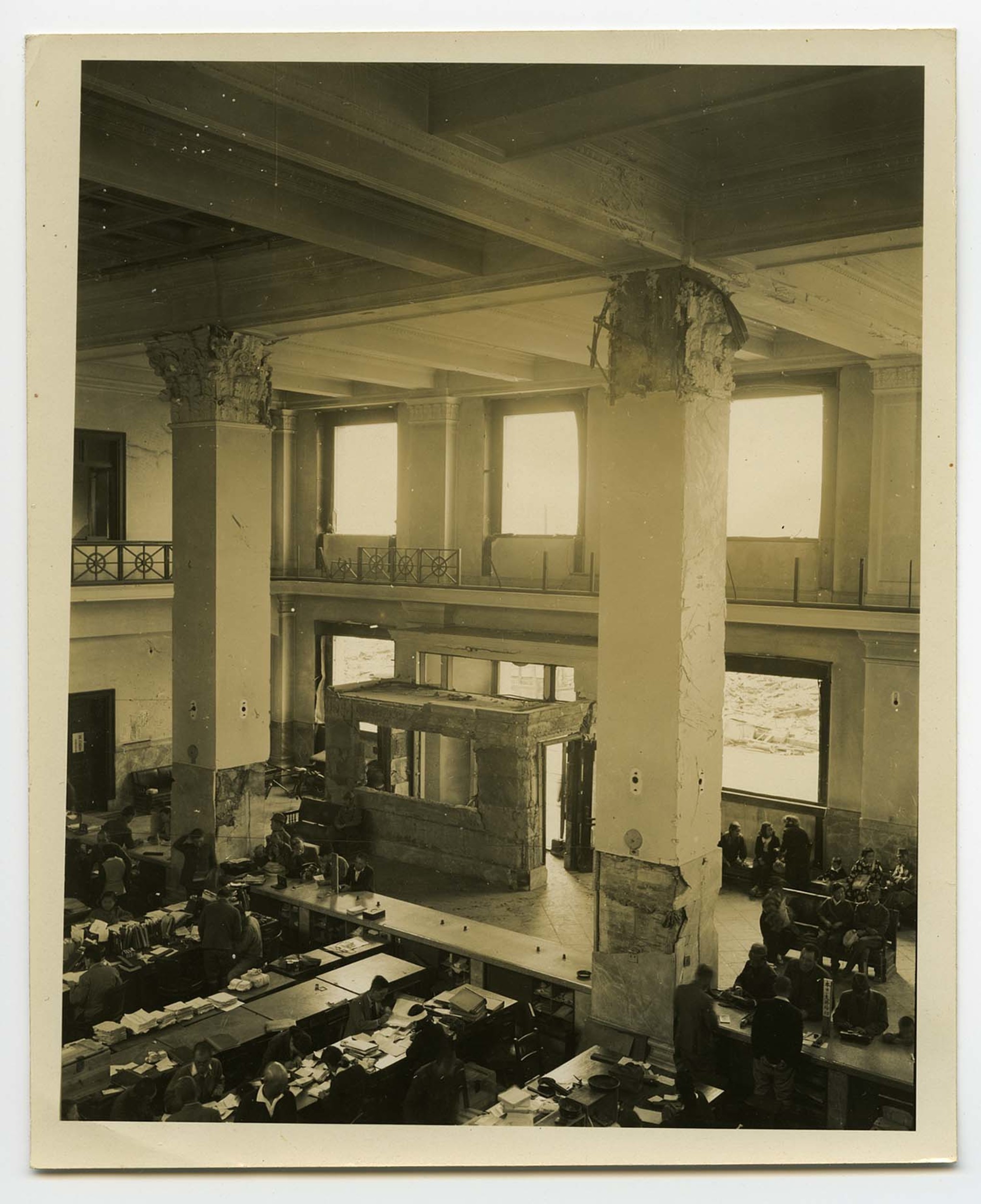 Minor Damage/Interior view showing first floor minor damage of building ...