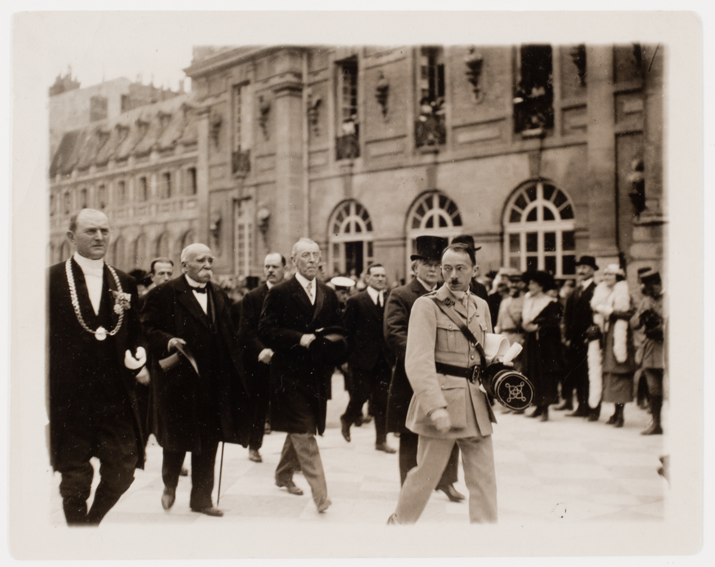 The Big Three leaving the Palace of Versailles after signing the Treaty ...