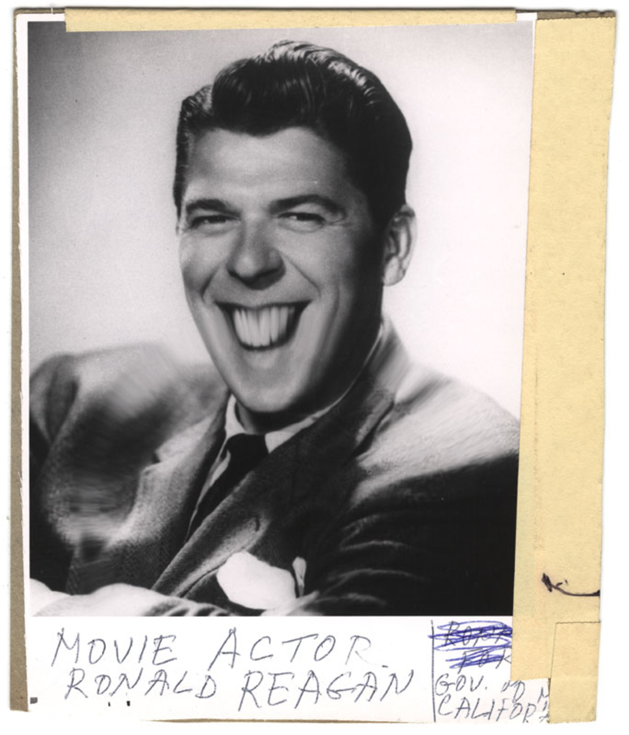Movie Actor Ronald Reagan Gov. of California | International Center of ...