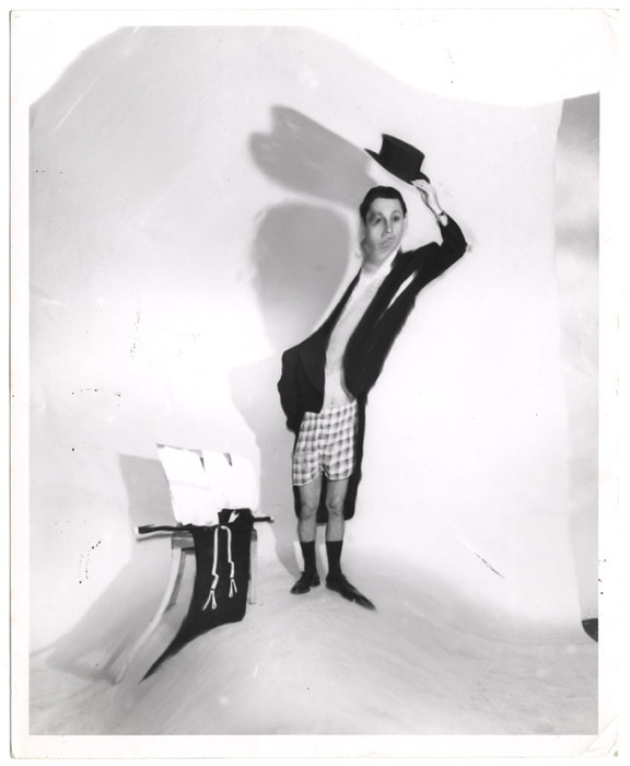 Man wearing top hat and boxer shorts (distortion) | International ...