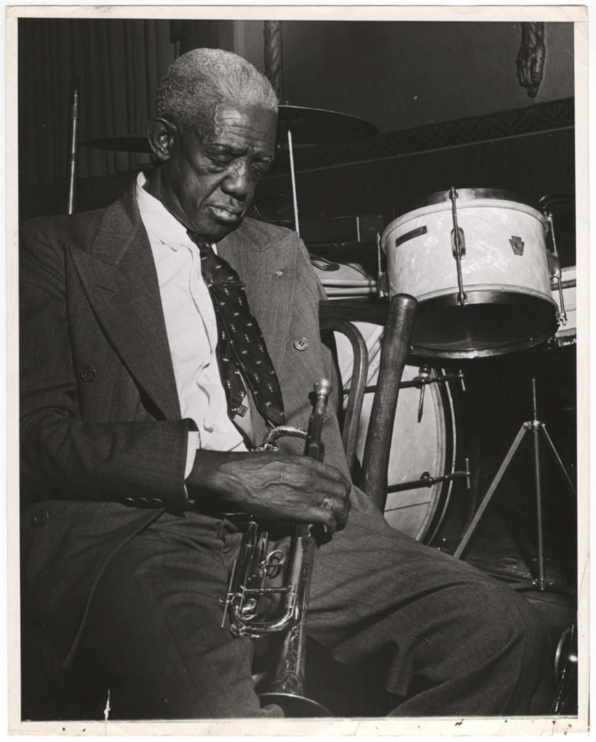 Here's Bunk Johnson again... after a busy Saturday night ...