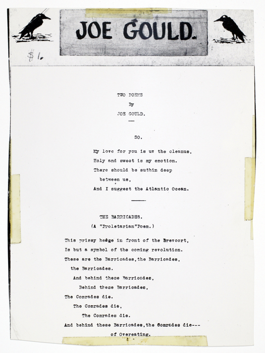 [Two Poems By Joe Gould] | 1International Center of Photography
