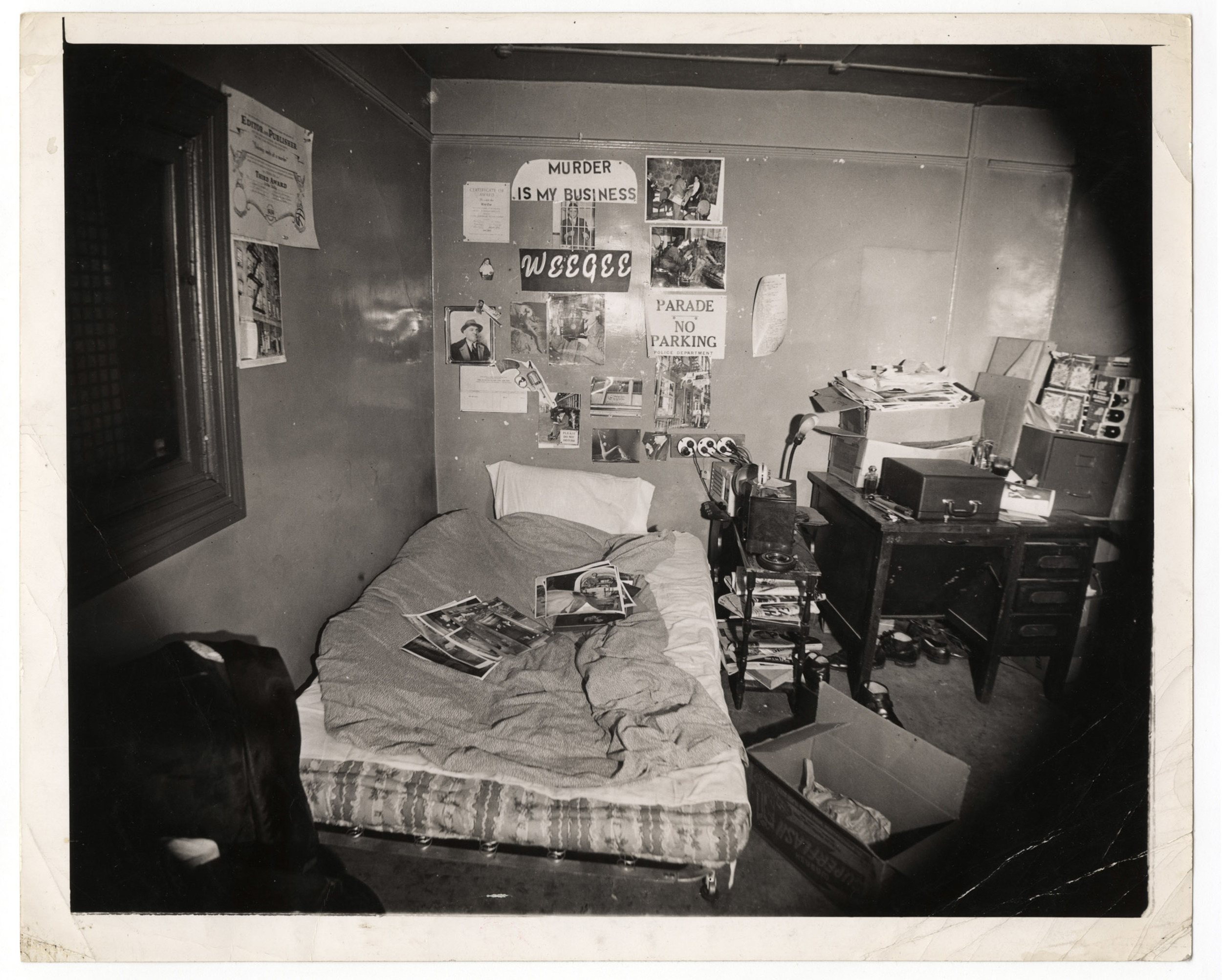 [Weegee's studio, New York] | International Center of Photography