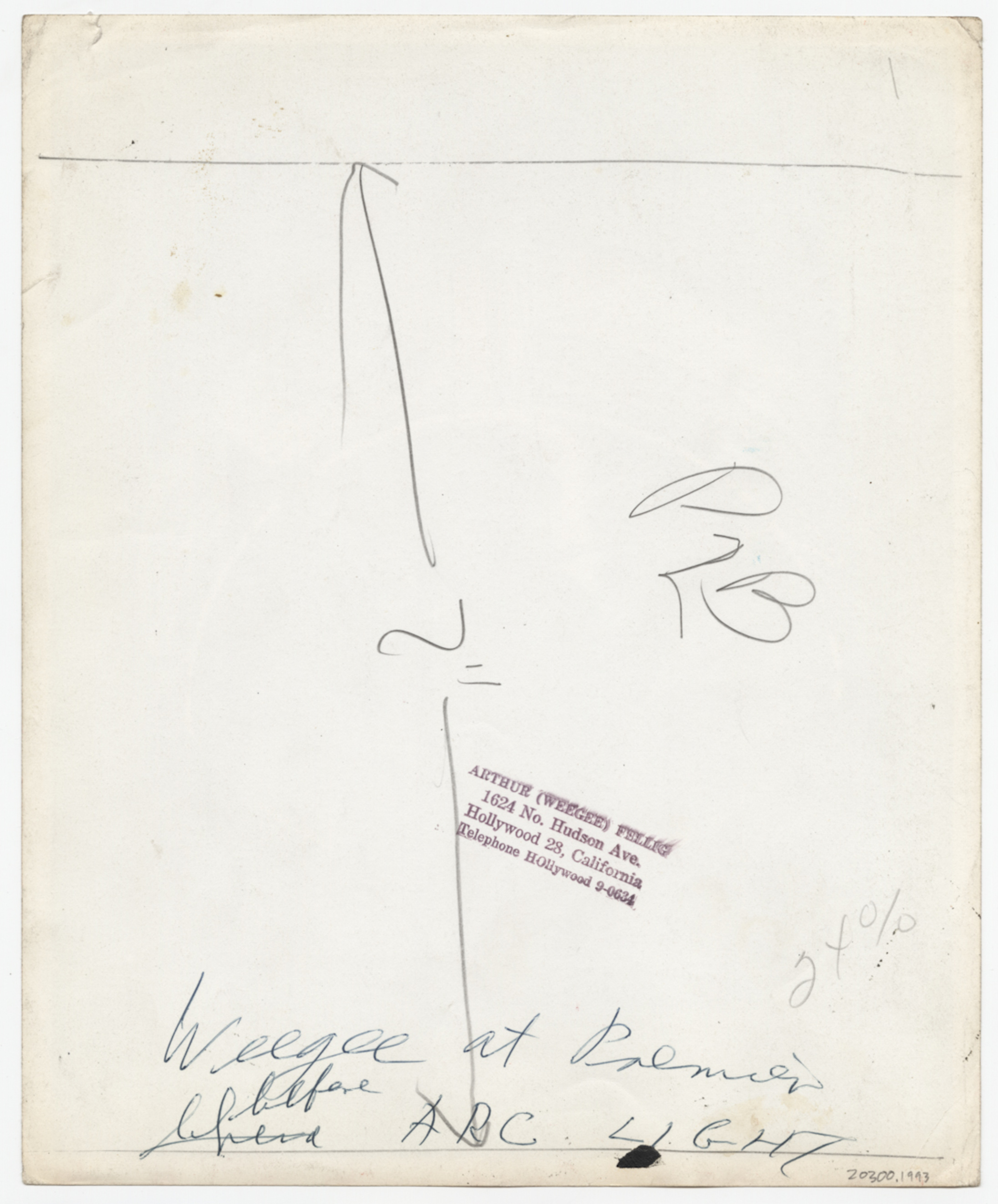 [Weegee at movie premiere, Hollywood] | International Center of Photography