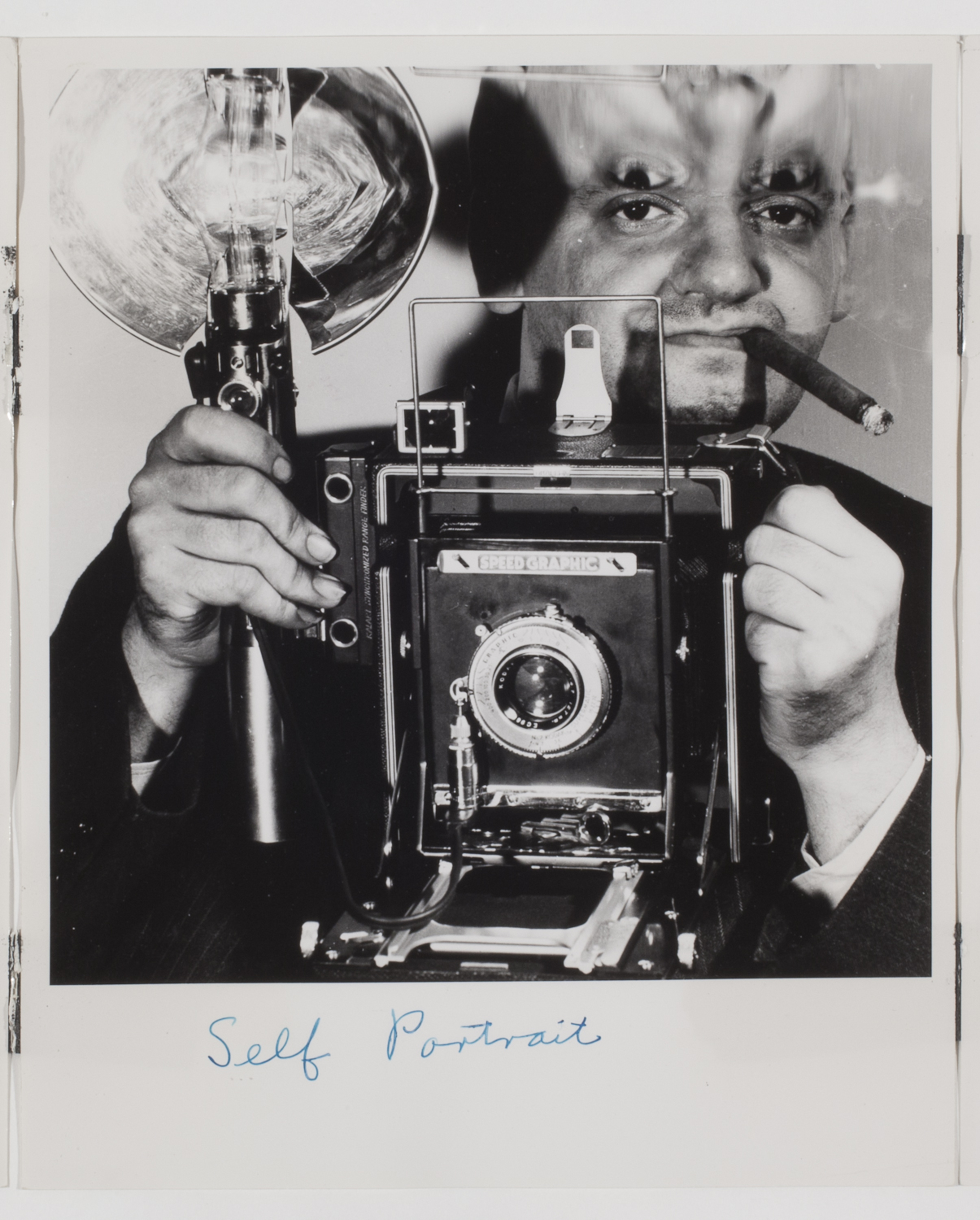 [Distorted Self-Portrait of Weegee with Speed Graphic Camera ...