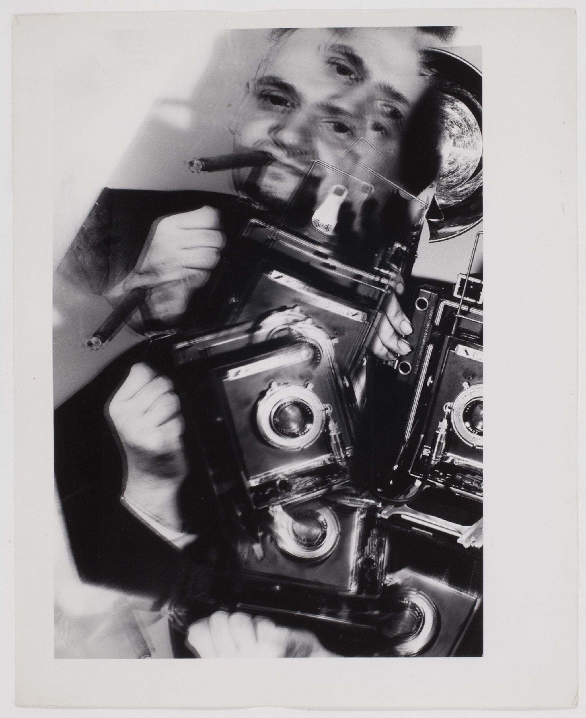 [Distorted Self-Portrait of Weegee with Speed Graphic Camera ...