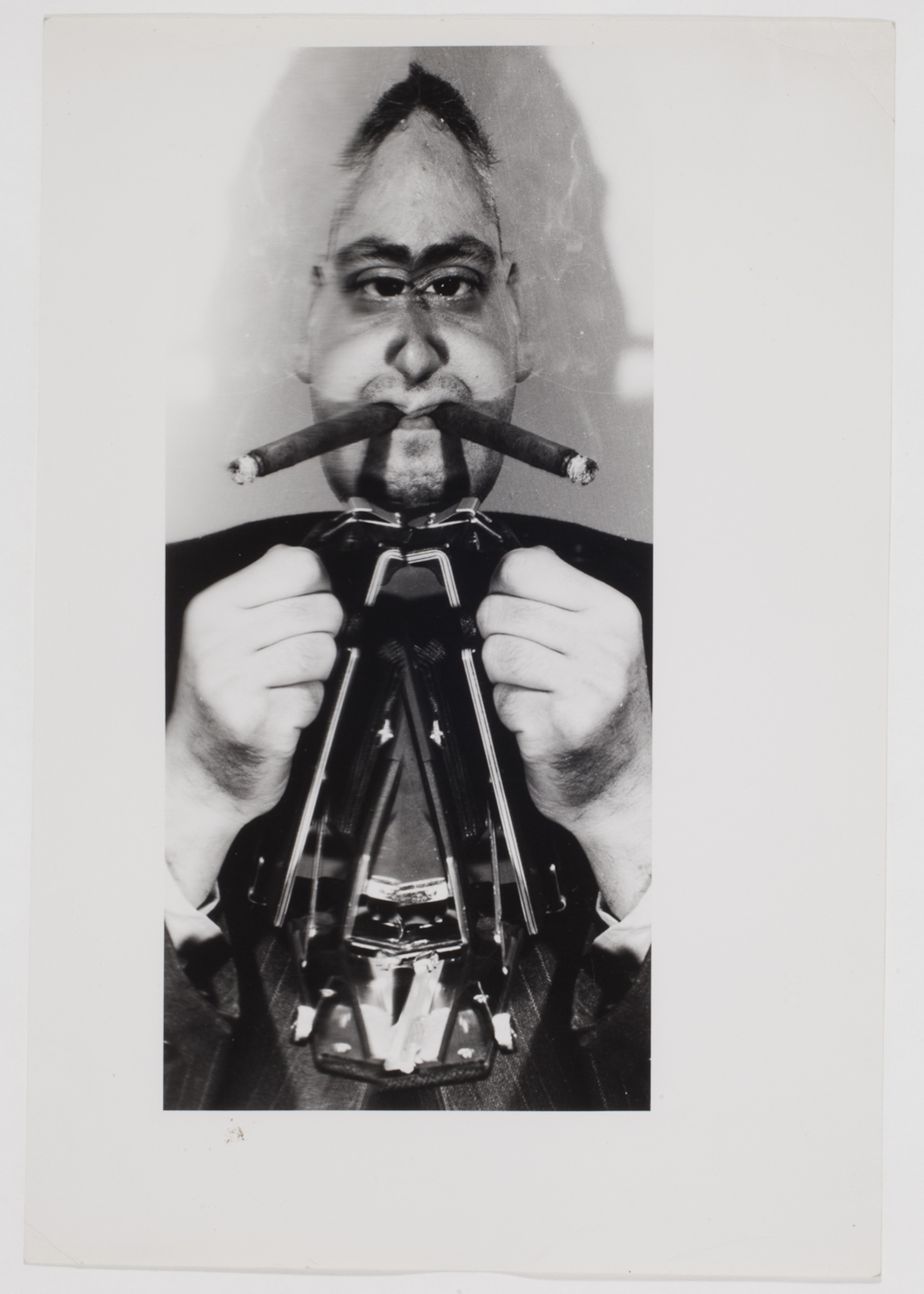 [Distorted Self-Portrait of Weegee with Speed Graphic Camera ...