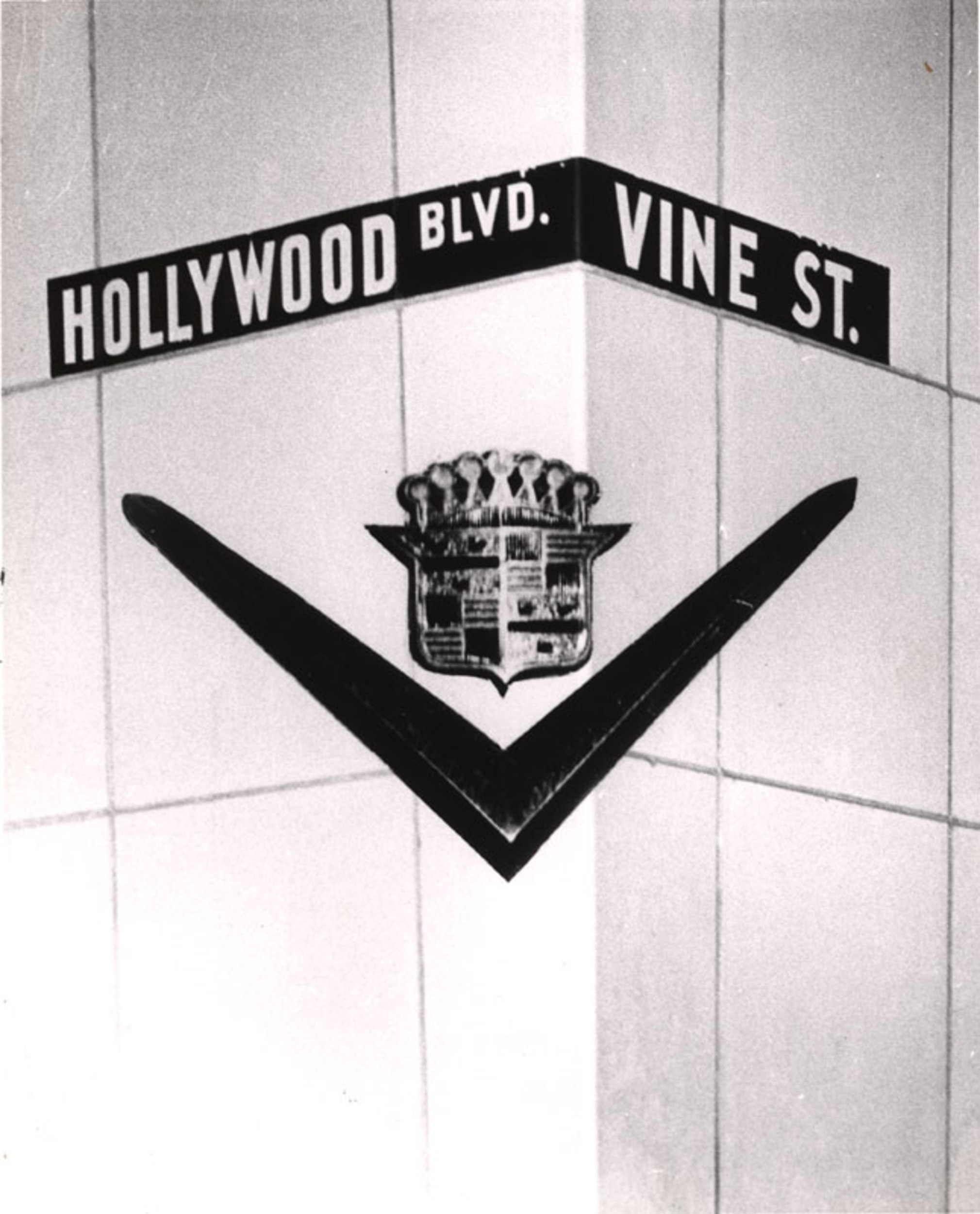 Hollywood Blvd. and Vine St. sign and Cadillac logo | International ...