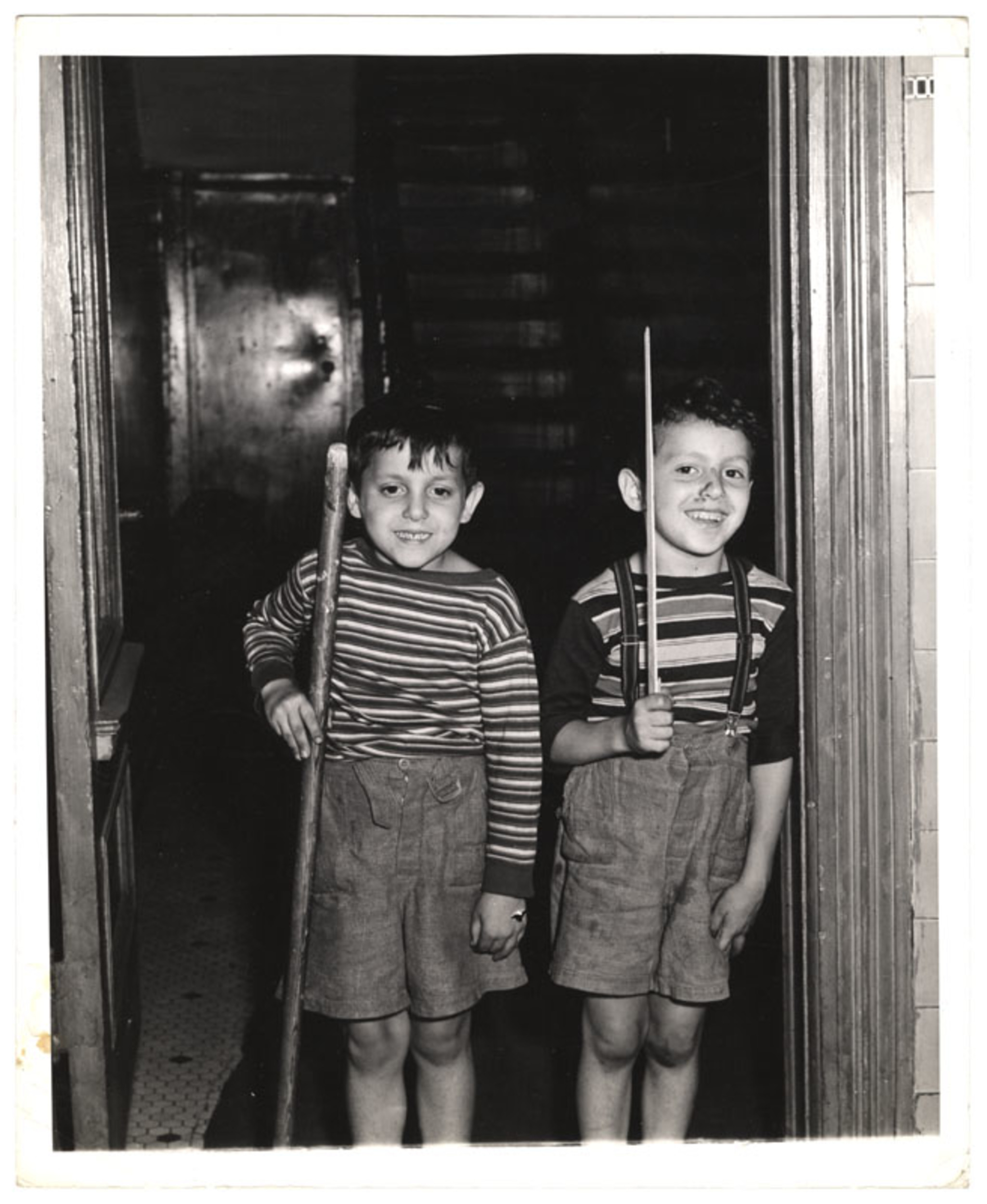 [Boys playing soldiers] | International Center of Photography