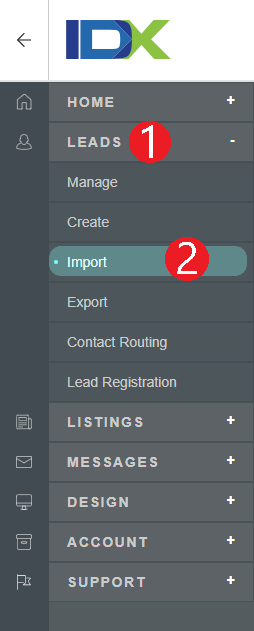 Import Leads – IDX Broker