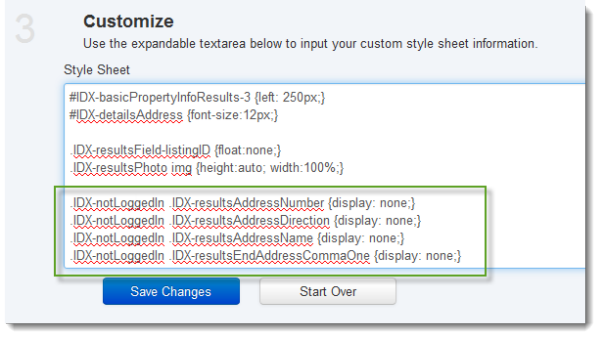 Custom CSS for Lead – IDX Broker