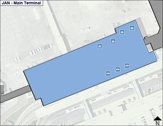 Jackson Evers Airport Map | JAN Terminal Guide