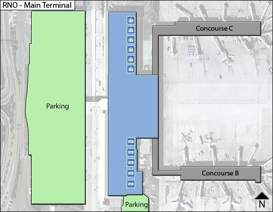 Reno Tahoe Airport Map | RNO Terminal Guide