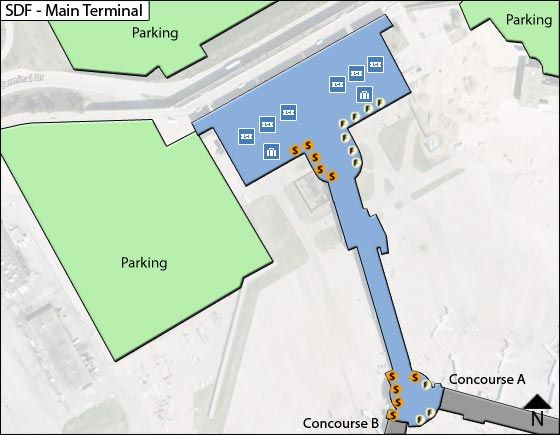 Louisville Airport Map | SDF Terminal Guide
