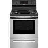 Frigidaire 30" Freestanding Electric Range Coil top Self Clean, Window ...