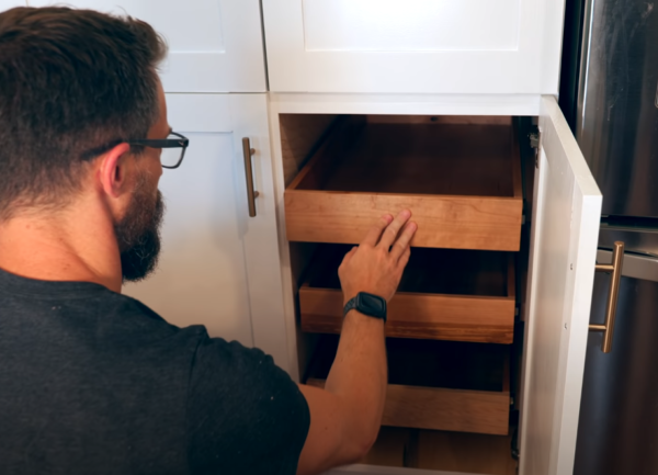 Upgrade Any Cabinet with DIY Pull Out Drawers - I Like To Make Stuff