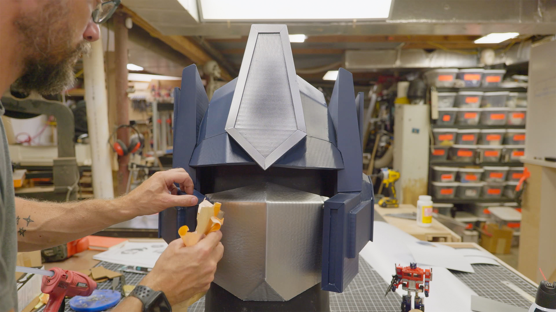 Life-sized Optimus Prime Helmet - I Like To Make Stuff