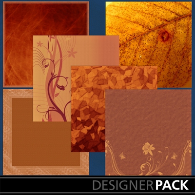 Digital Scrapbooking Kits | Rich Copper Papers | Decorative | MyMemories