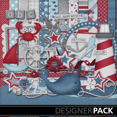 Digital Scrapbooking Kits | Sail Away with Me Pack | Beach | MyMemories