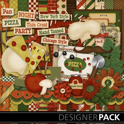 Digital Scrapbooking Kits | Pizza Pie Pack | Food - Recipes | MyMemories