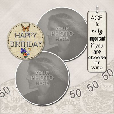 Digital Scrapbooking Kits | 50th Birthday Template-(LLLCrtn ...