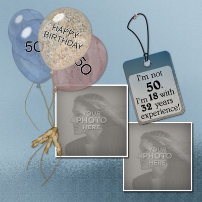 Digital Scrapbooking Kits | 50th Birthday Template-(LLLCrtn ...