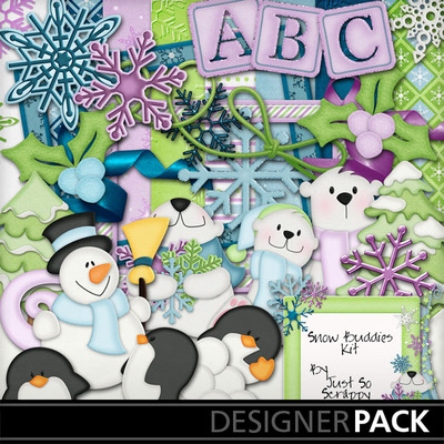 Digital Scrapbooking Kits | Snow Buddies Combo Kit-(jsscrap) | Seasons ...